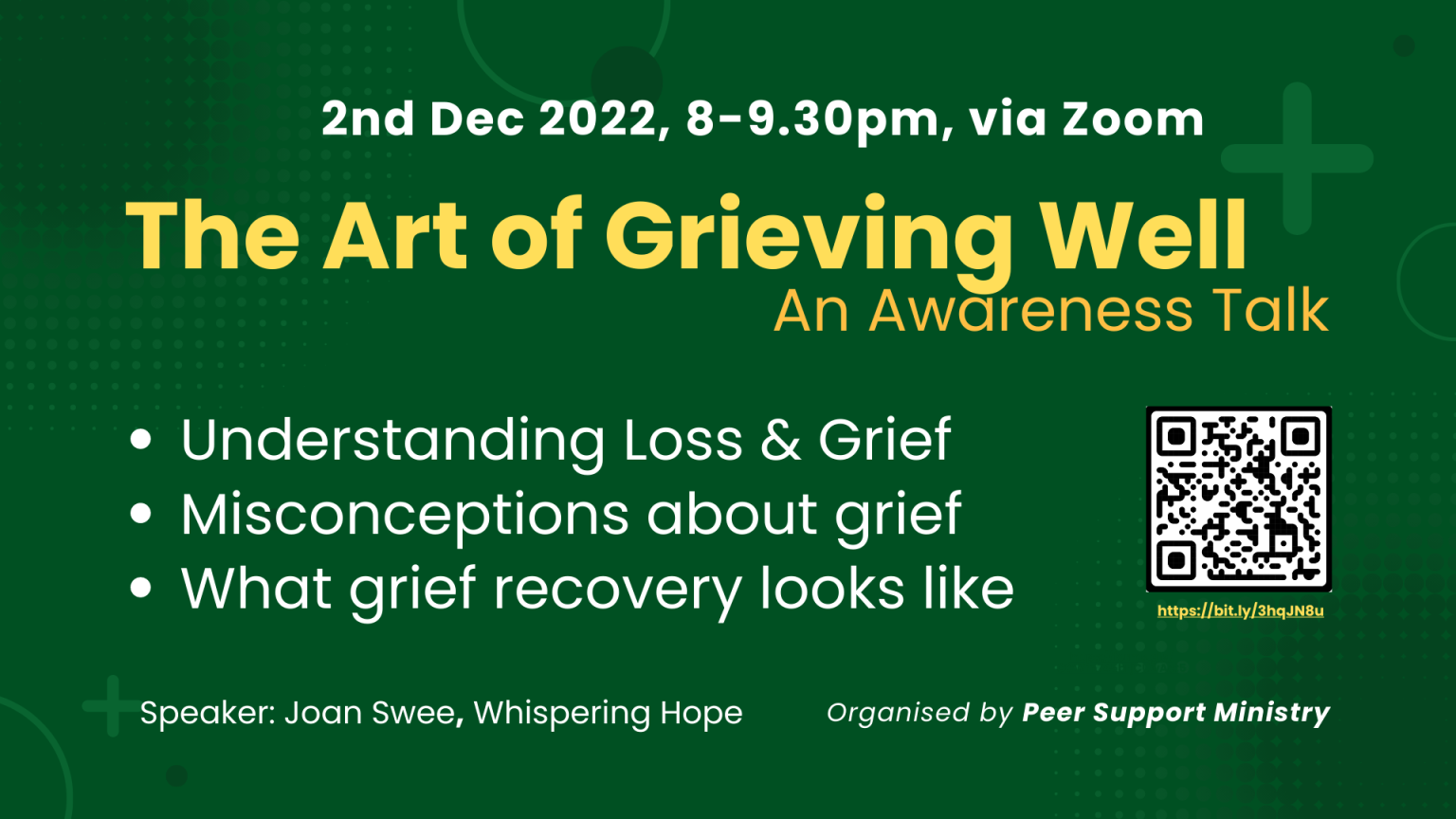 Awareness Talk: The Art of Grieving Well | Zion Bishan Bible ...