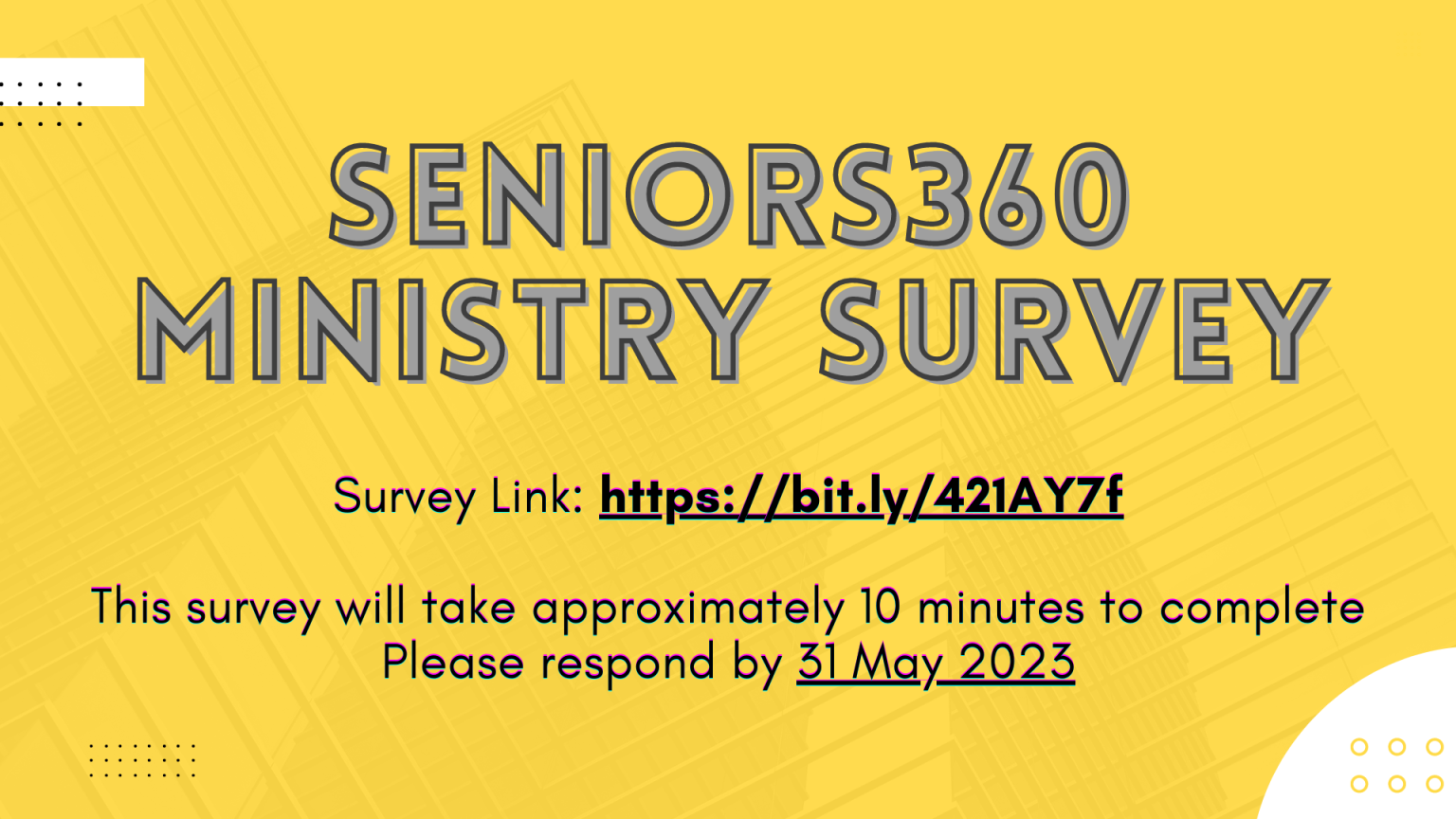 Seniors360 Ministry Survey | Zion Bishan Bible-Presbyterian Church